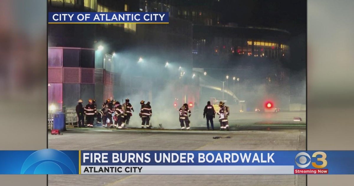 Debris catches fire under Atlantic City boardwalk - CBS Philadelphia