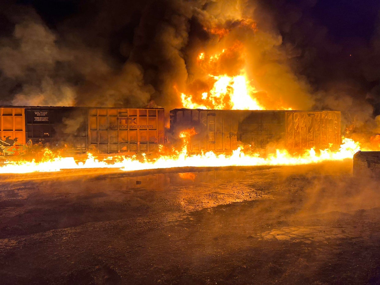 East Palestine Train Derailment: Evacuations ordered with rail car at ...