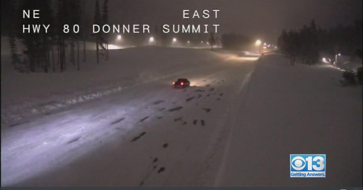 CHP Truckee announces chain controls on I-80 and SR-267 - CBS Sacramento