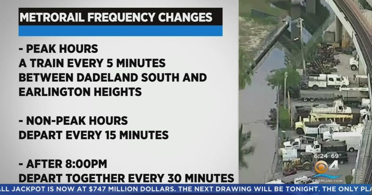 Metrorail makes schedule changes - CBS Miami