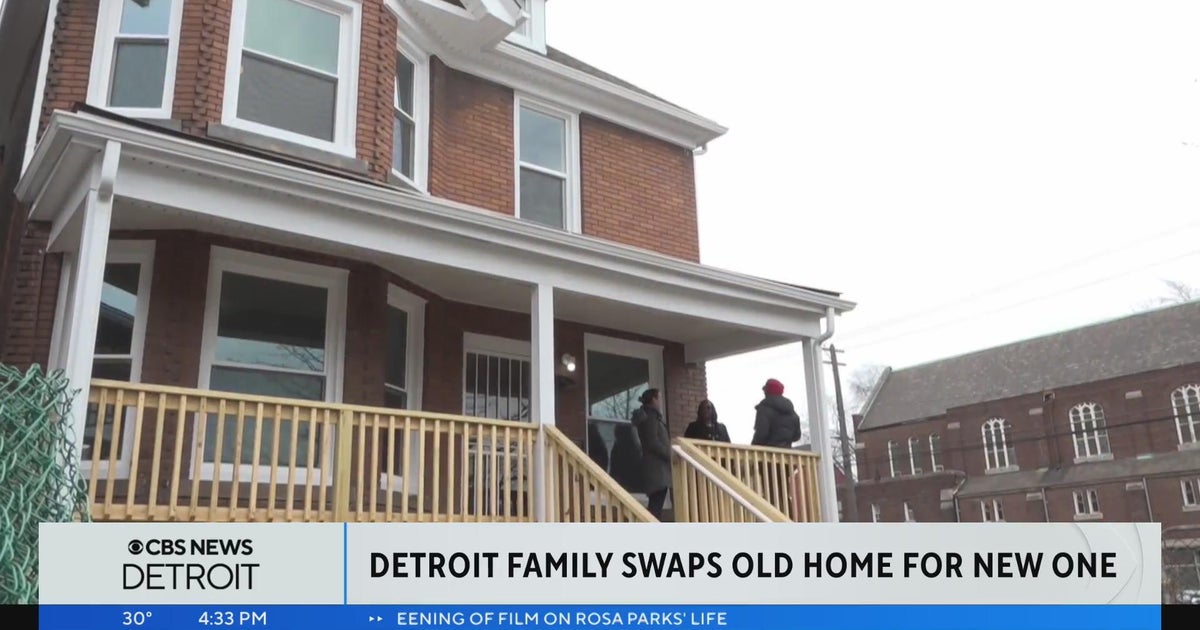 Family receives new house in Detroit home swap program - CBS Detroit