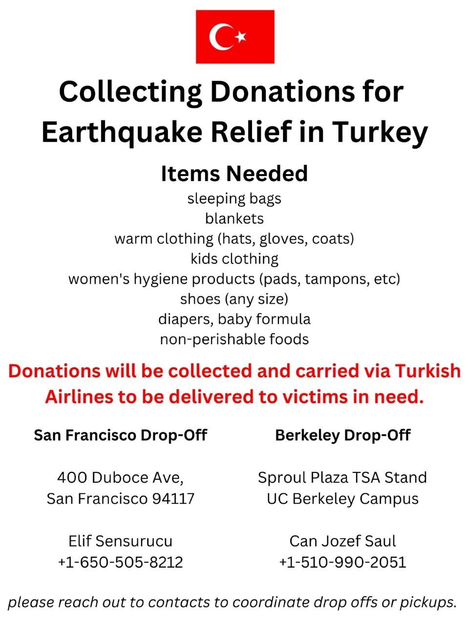 Bay Area Turkish community organizing donations for Turkey-Syria ...