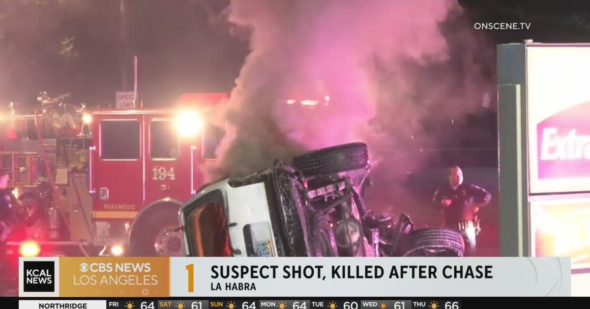 La Habra pursuit crash: Fullerton officers kill suspect - CBS Los Angeles