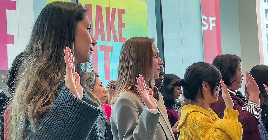 Women in sci-tech sworn in as new U.S. citizens in San Francisco - CBS ...