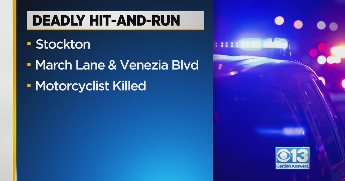 Motorcyclist killed in hit-and-run in Stockton - CBS Sacramento