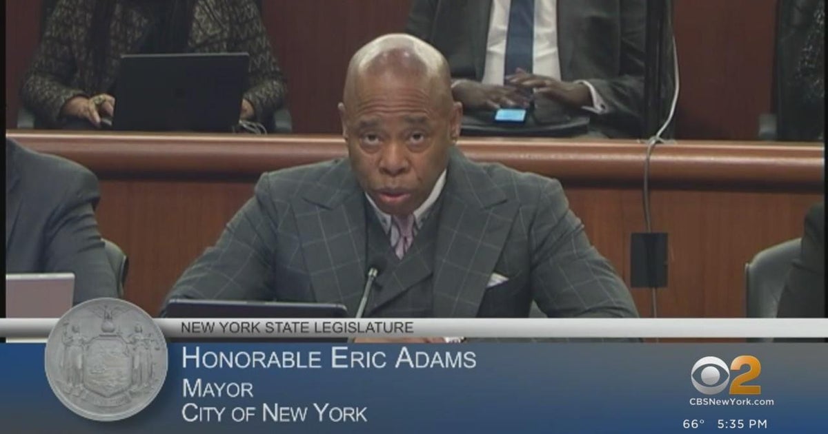 Mayor Eric Adams tells governor, lawmakers NYC needs more money - CBS ...