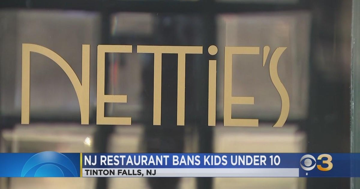 NJ restaurant bans kids under 10, citing "crazy messes" - CBS Philadelphia