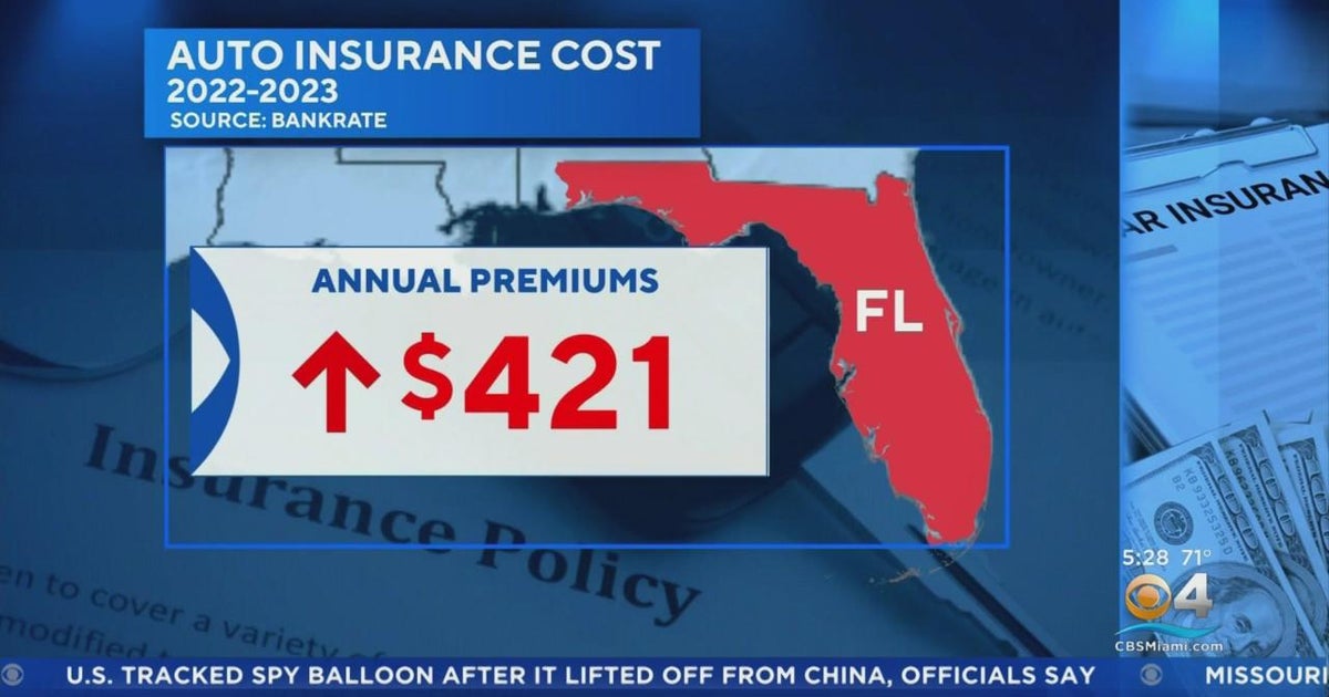 Florida drivers see big jump in auto insurance - CBS Miami
