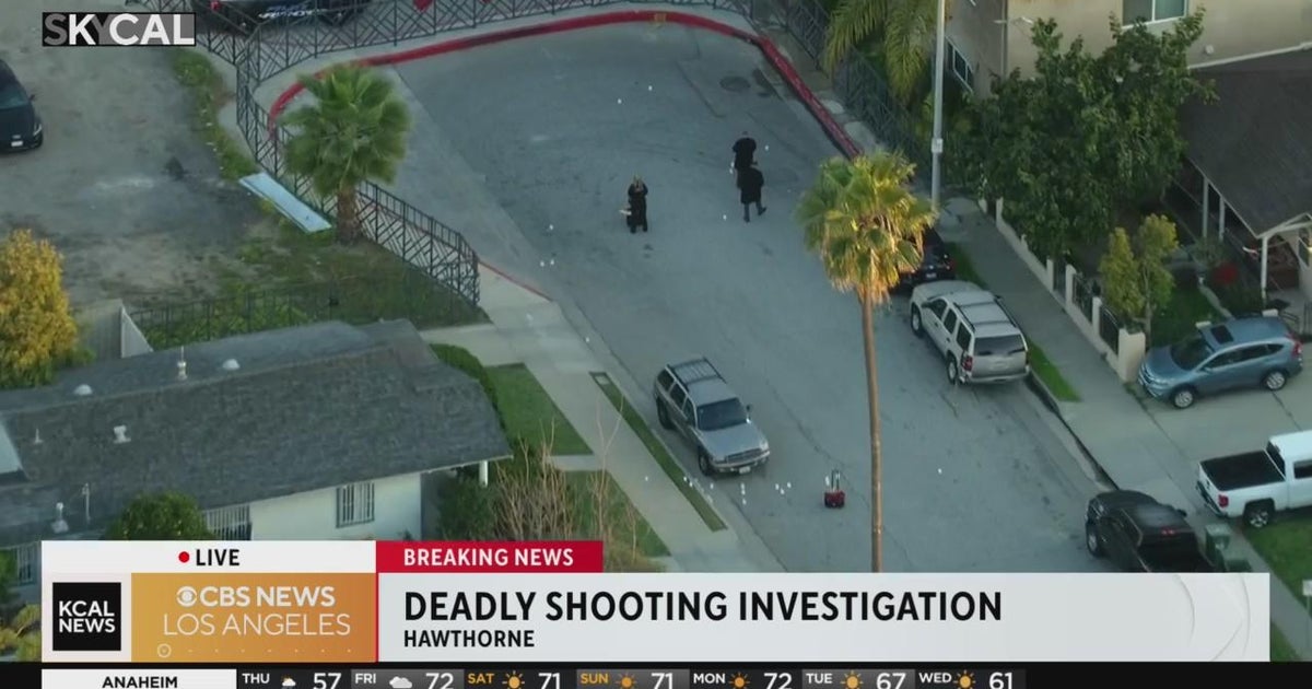 Hawthorne shooting: Man driven to hospital pronounced dead - CBS Los ...