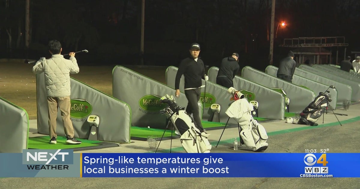 Spring-like temperatures give local businesses a boost - CBS Boston