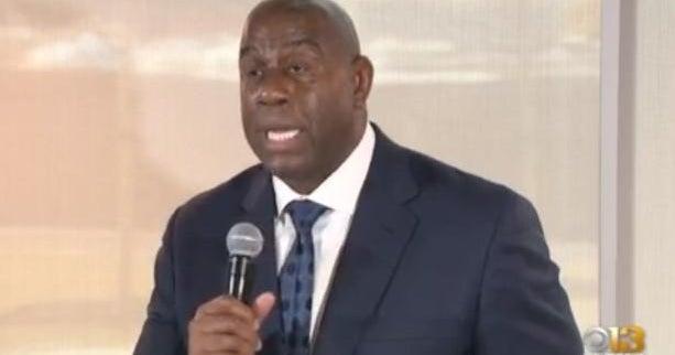 NBA legend Magic Johnson makes stop at Morgan State to tour campus ...