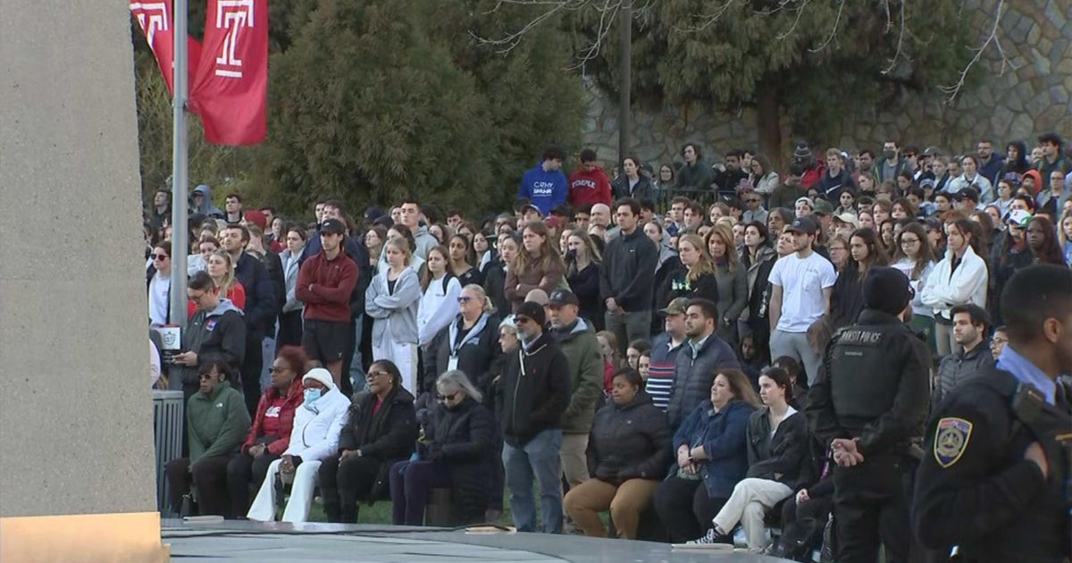 Vigil held at Temple for fallen police officer Chris Fitzgerald - CBS ...