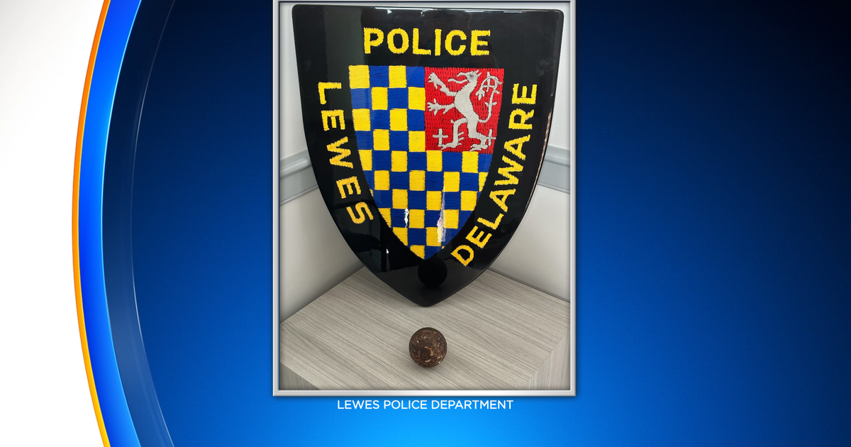 Missing cannonball found, returned to historic Del. museum - CBS ...