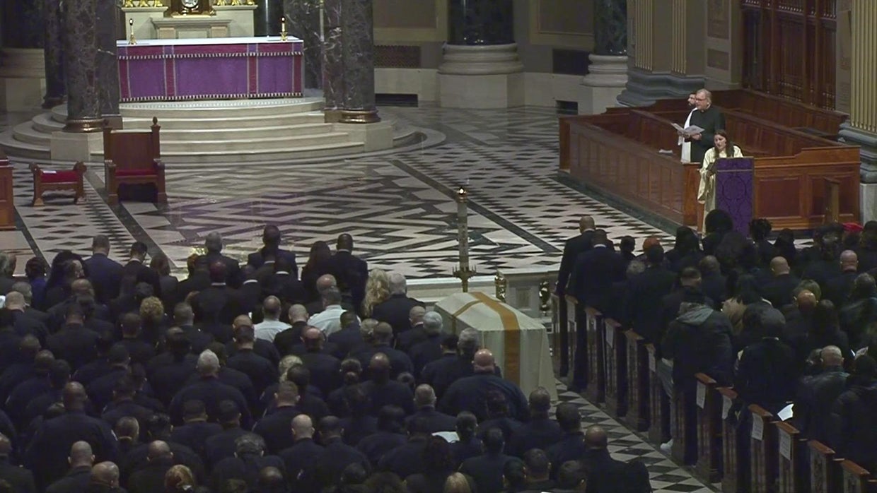 Temple officer Chris Fitzgerald's funeral in Philadelphia