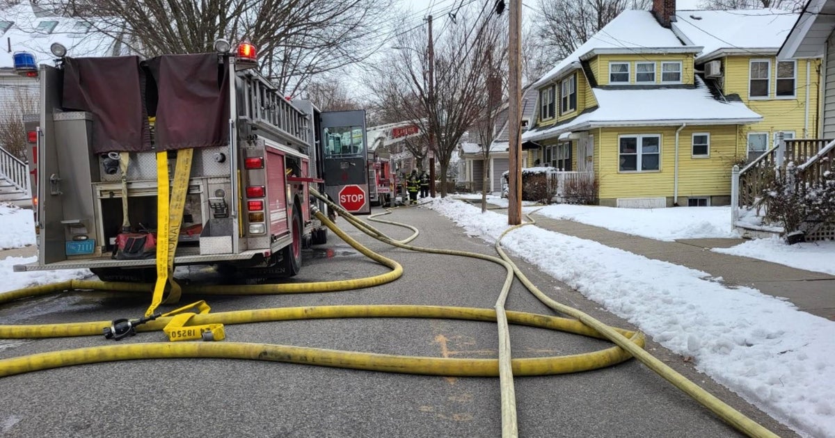 Four people displaced in Brookline house fire - CBS Boston