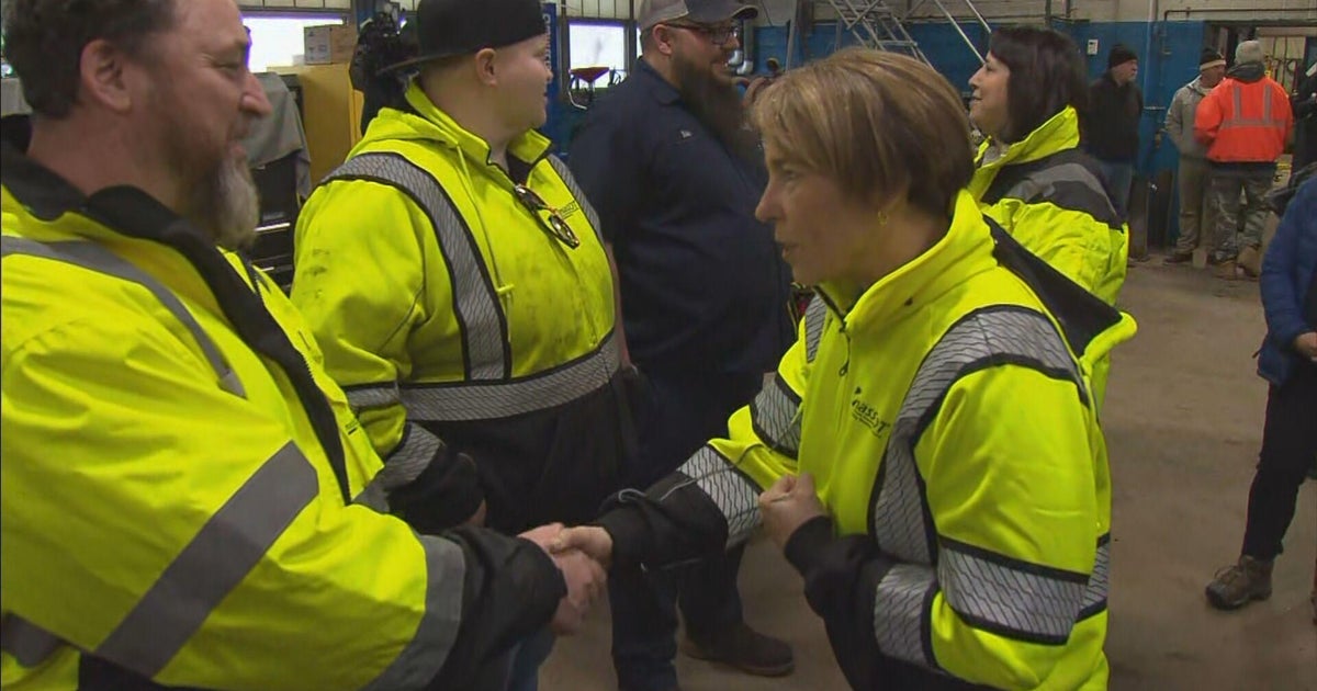 Healey faces her first snowstorm as Massachusetts Governor - CBS Boston