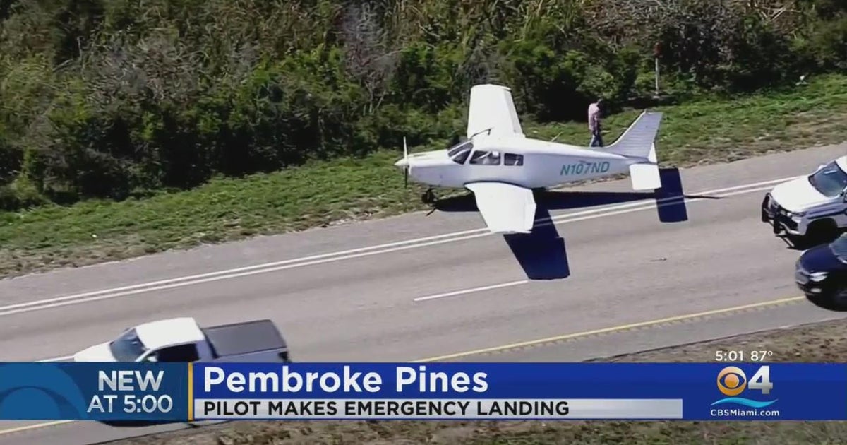 Small plane makes emergency landing on US 27 - CBS Miami
