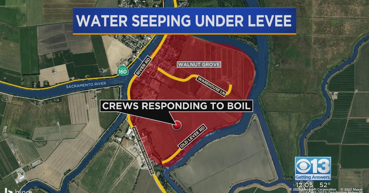Crews monitoring levee boil at Snodgrass Slough in Sacramento County ...