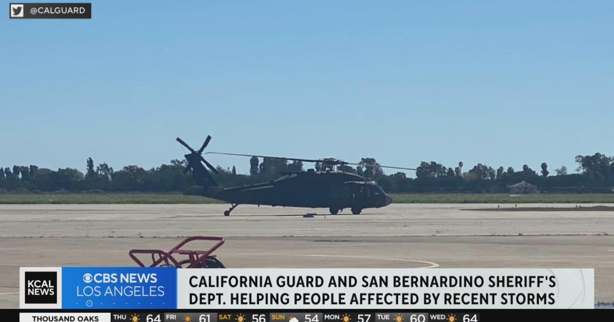 National guard flies in supplies for disaster relief efforts - CBS Los ...