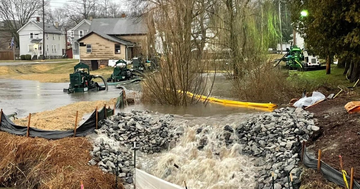 Heavy rain in East Palestine causes dam to overflow - CBS Pittsburgh