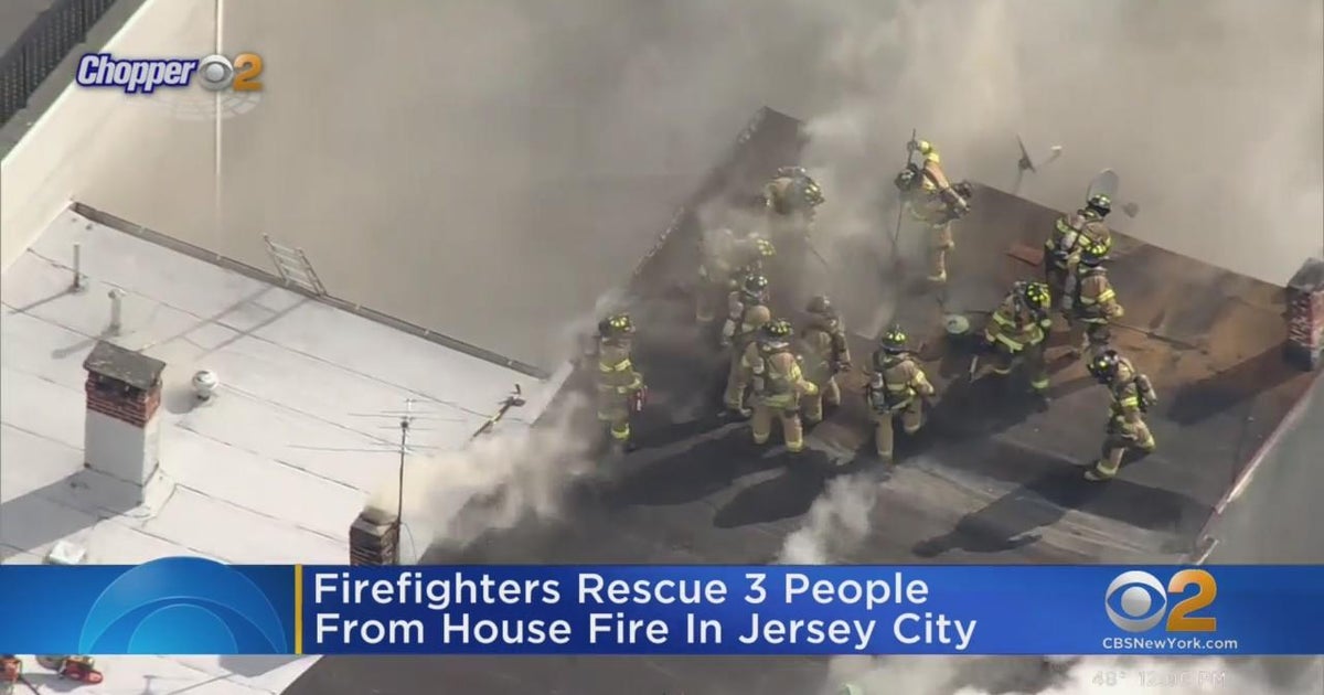 3 people rescued from Jersey City house fire - CBS New York