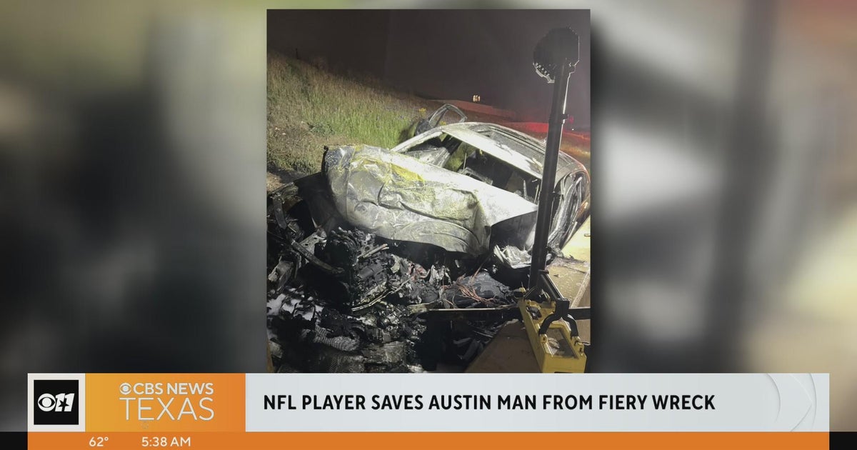 NFL player saves man from fiery crash in Austin - CBS Texas