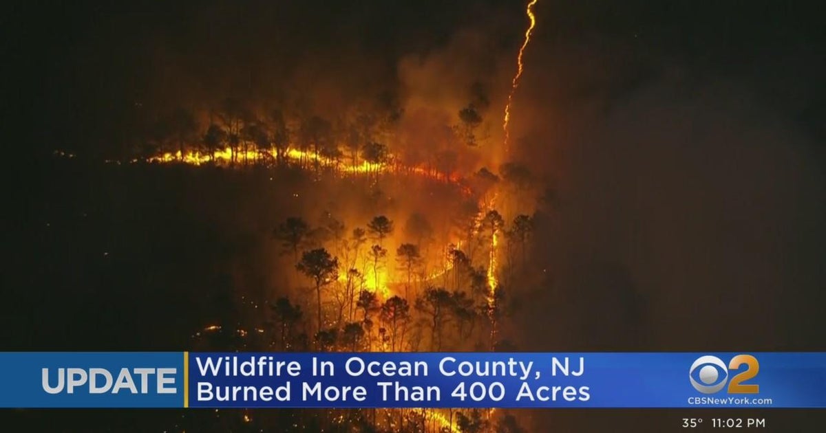 Wildfire in Ocean County, New Jersey, burned more than 400 acres - CBS ...