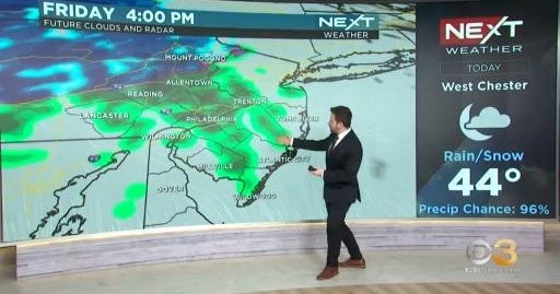 NEXT Weather: Rain and snow roll in Friday - CBS Philadelphia