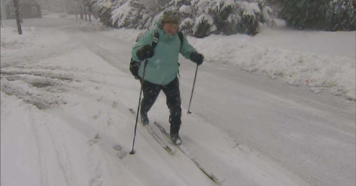 Groton digs out from a foot of snow during nor'easter - CBS Boston