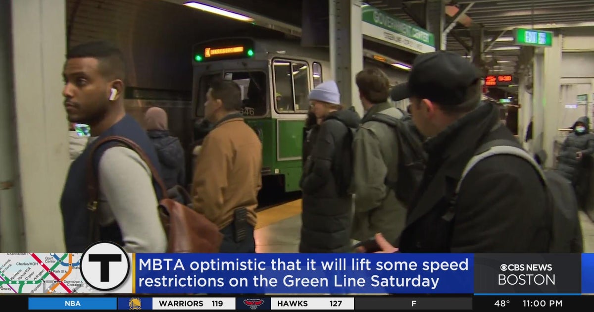 MBTA optimistic it will lift speed restrictions on Green Line - CBS Boston