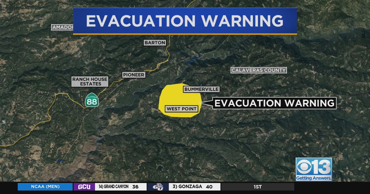 34 homes in Calaveras County given evacuation warnings over debris ...
