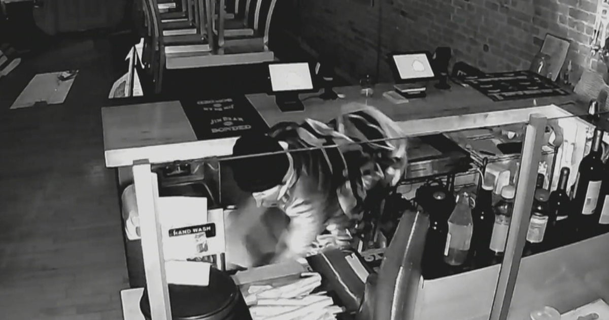 Video shows Newton pizza shop broken into twice in 10 days - CBS Boston