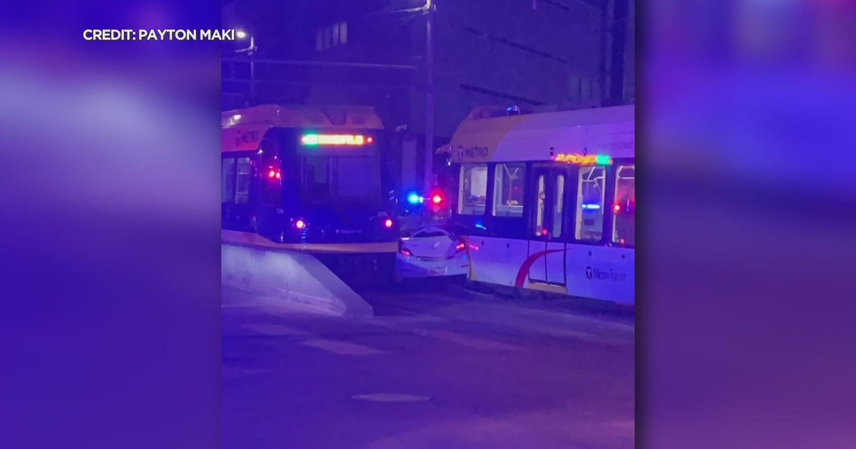 Several injured in crash between car, 2 LRT trains - CBS Minnesota