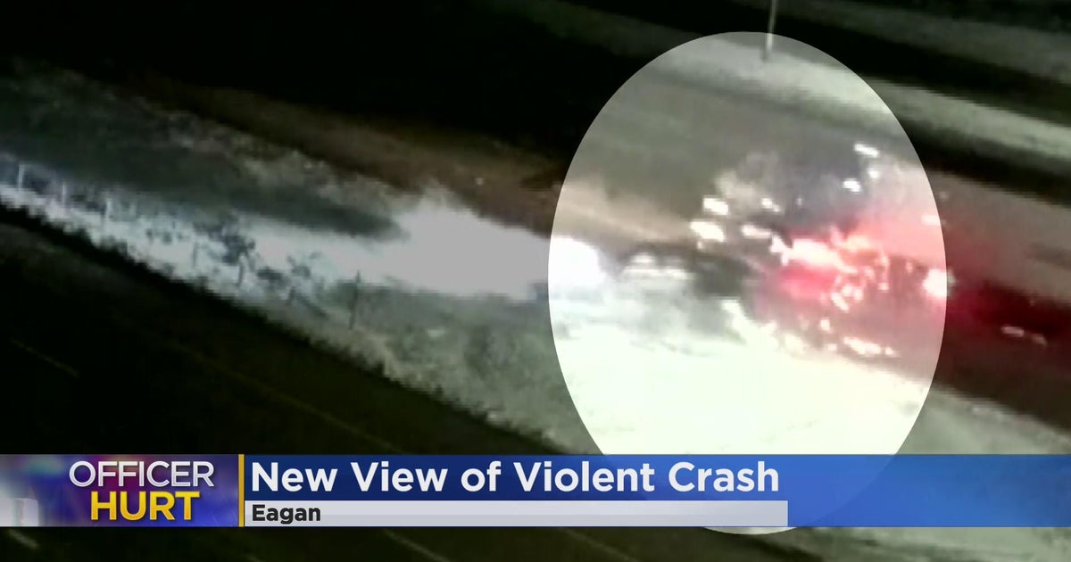 New video shows crash between Eagan police officer’s squad and semi - CBS Minnesota