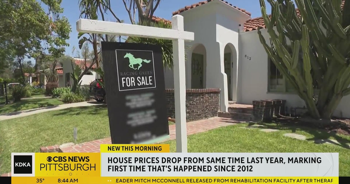 House prices drop from same time last year for first time since 2012 ...