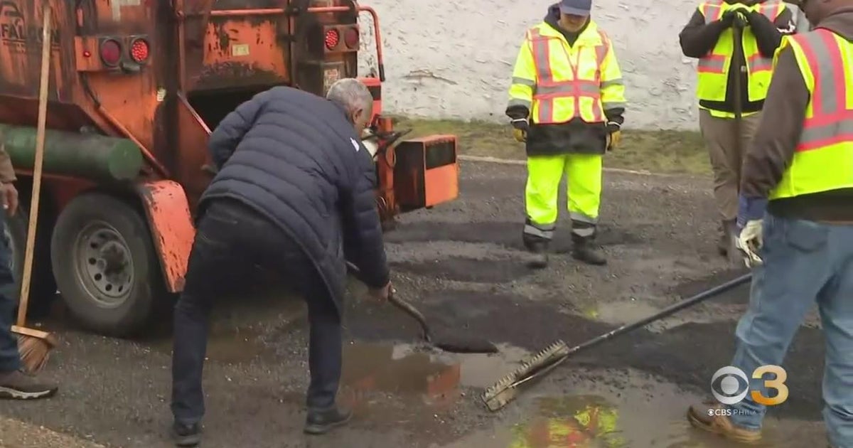New push to fix potholes in Camden underway - CBS Philadelphia