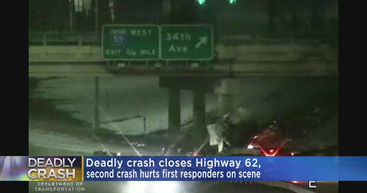 Highway 62 reopening following deadly crash near MSP Airport - CBS Minnesota