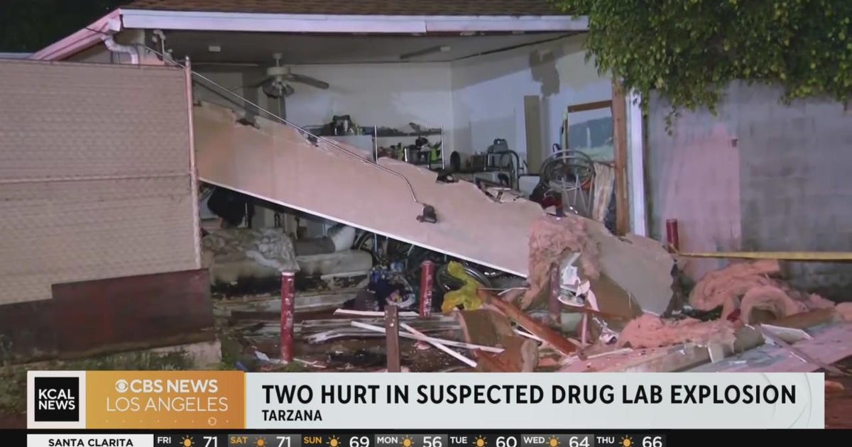 Tarzana garage explosion hospitalizes 2 people; drug lab suspected ...