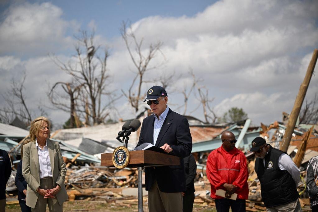Biden promises federal support in visit to Mississippi town hit by ...
