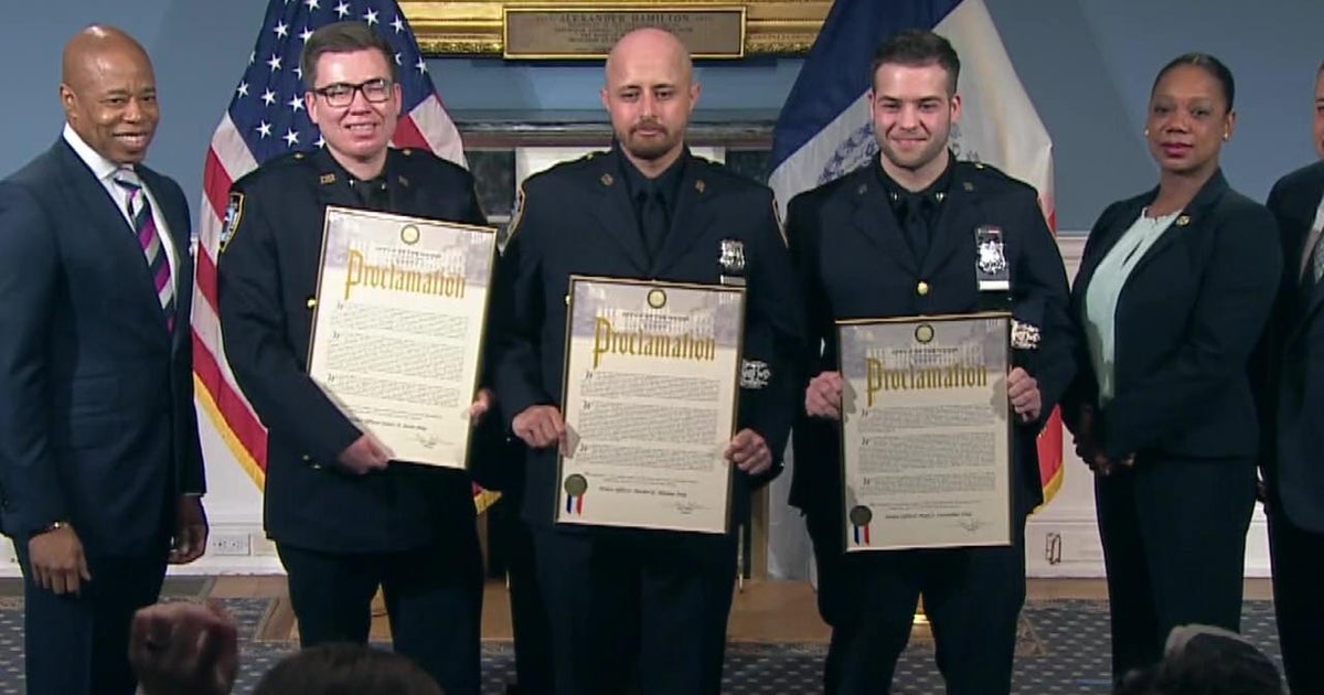 NYPD Officers Louis Iorio, Paul Cozzolino and Mickel Hanna honored ...