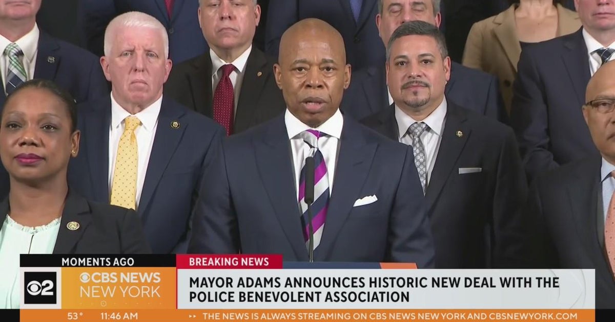 Mayor Adams announces "historic" agreement with PBA - CBS New York