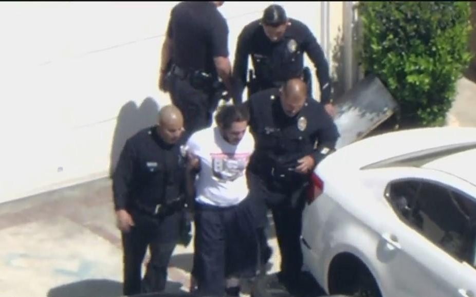 2 hour LAPD pursuit ends with attempted murder suspect taken into custody