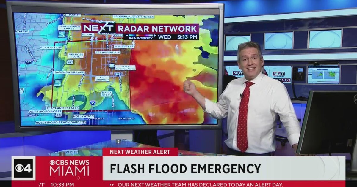 Flash Flood Emergency continues through 11 p.m. - CBS Miami