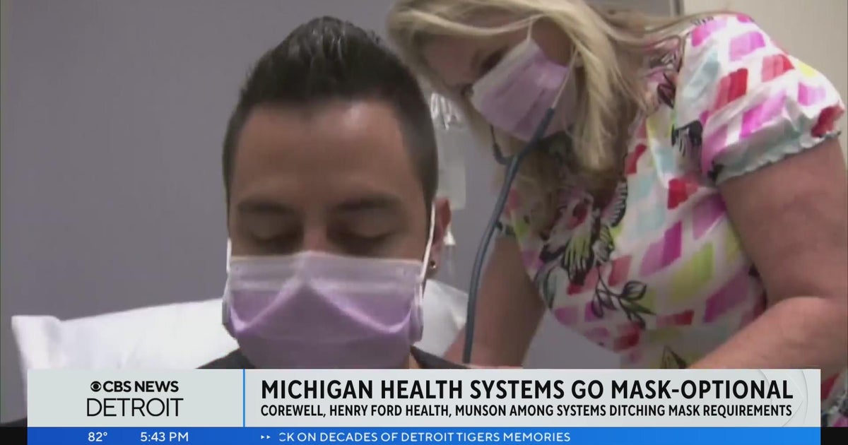 More health systems across Michigan moving to optional masking - CBS ...