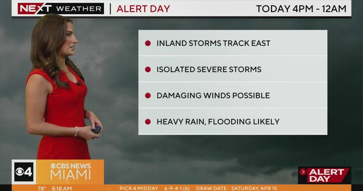 Weekend forecast: Storms possible Sunday - CBS Miami