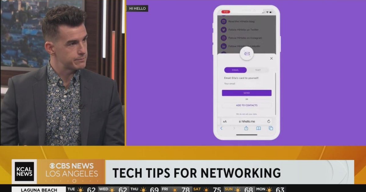 Technology tips for networking - CBS Los Angeles