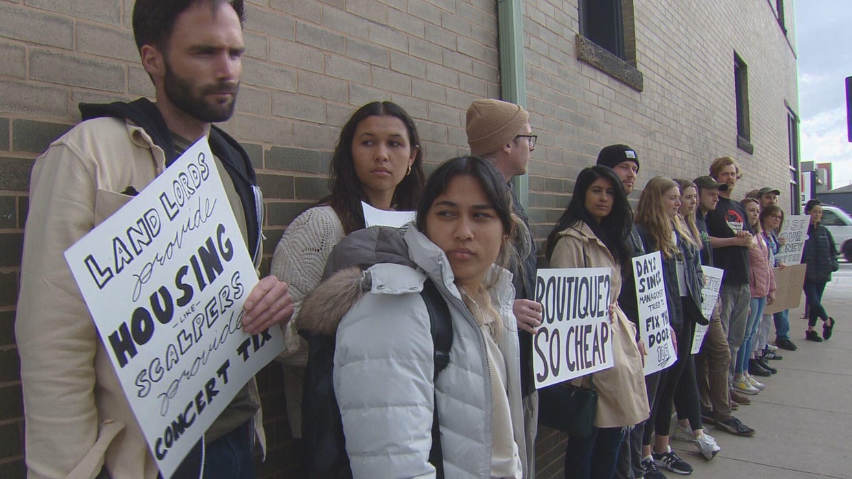 Tenants Unions fed up with living conditions picket outside Denver ...