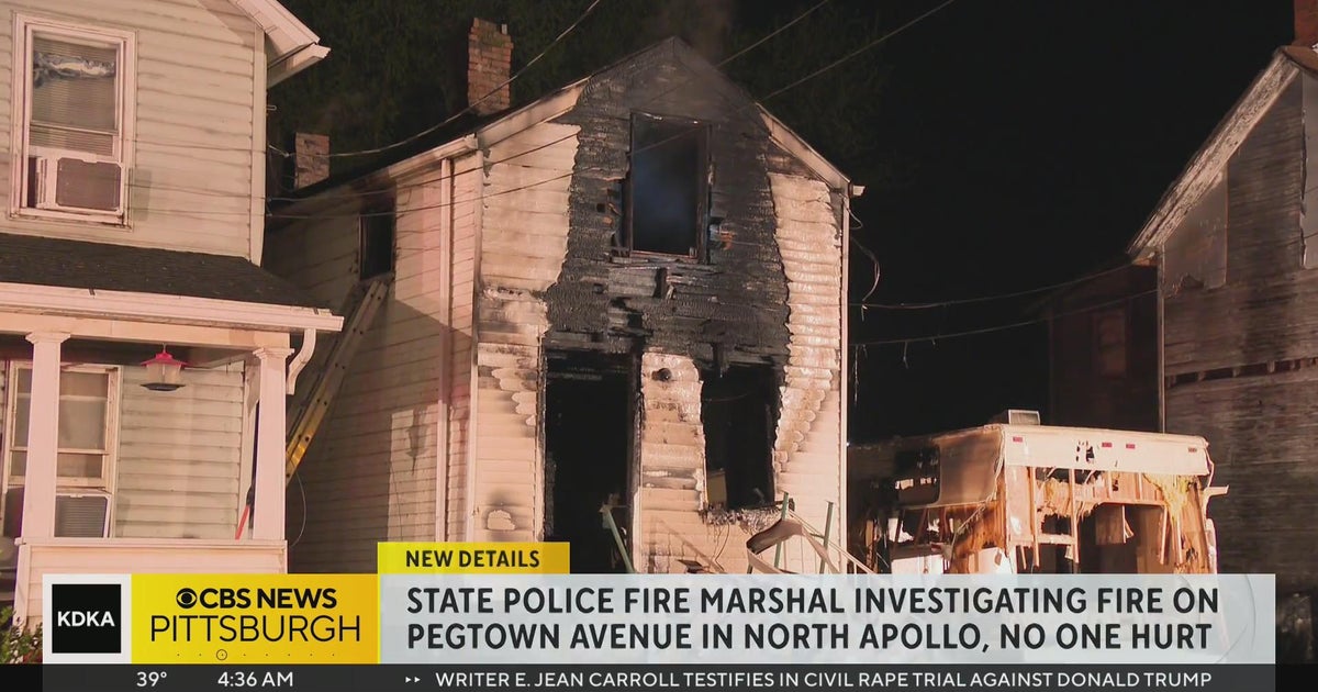 State fire marshal investigating fire in North Apollo - CBS Pittsburgh
