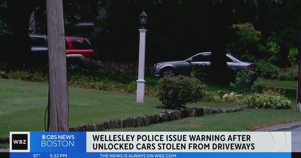 Wellesley Police issue warning after several car thefts - CBS Boston