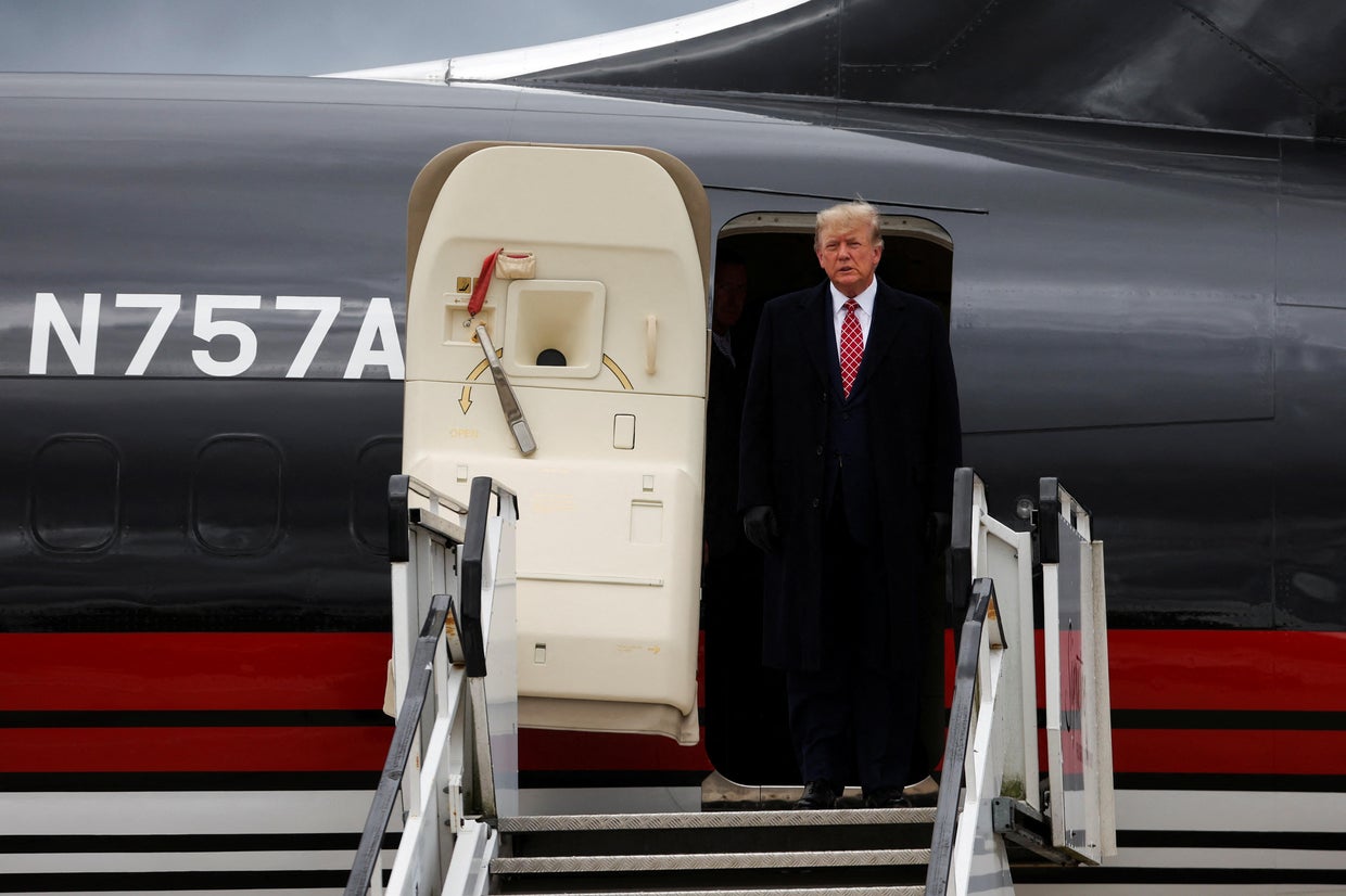 Trump arrives in Scotland to open golf course - CBS News